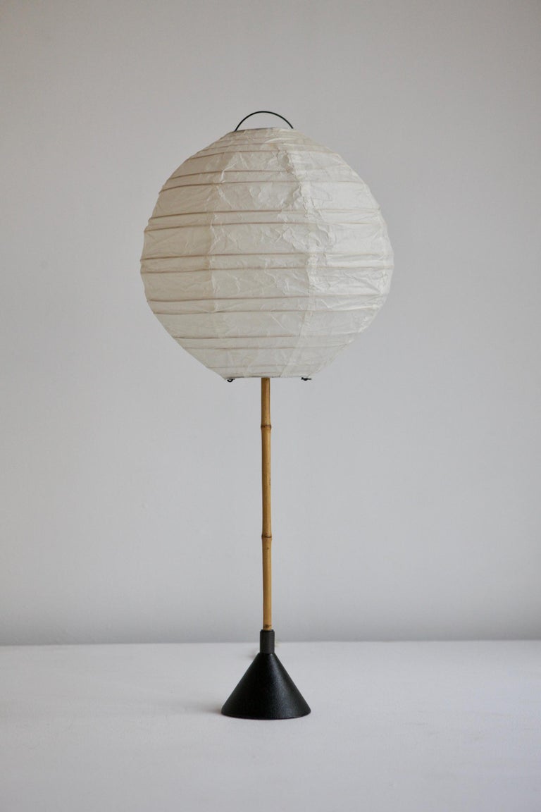 Pair of Paper and Bamboo Table Lamps at 1stDibs