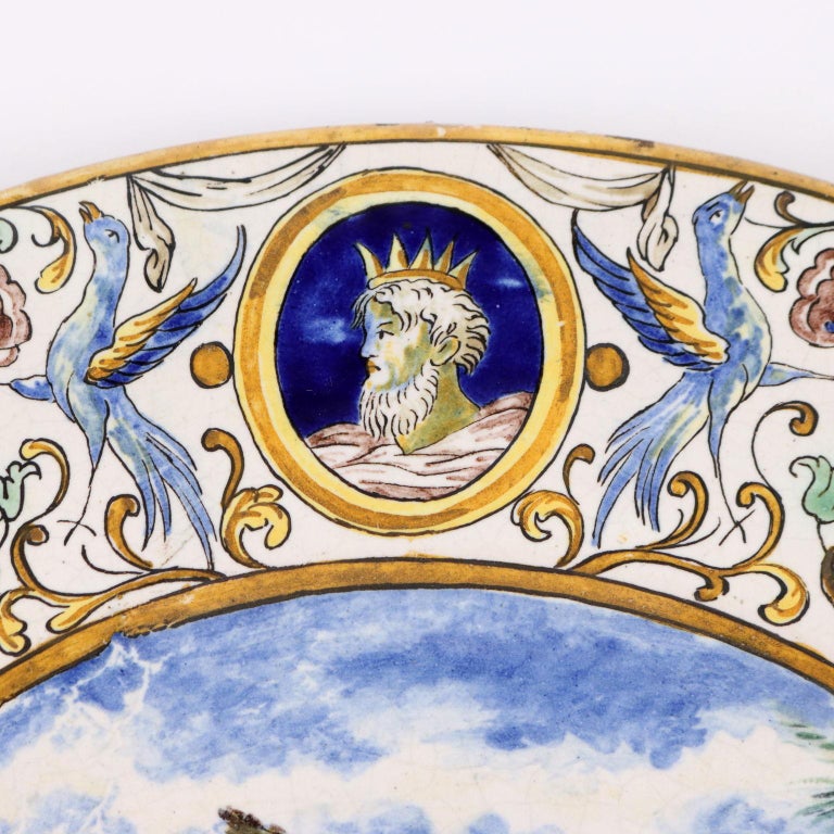 Pair of Parade Plates Ceramic Italy 19th Century For Sale at 1stDibs
