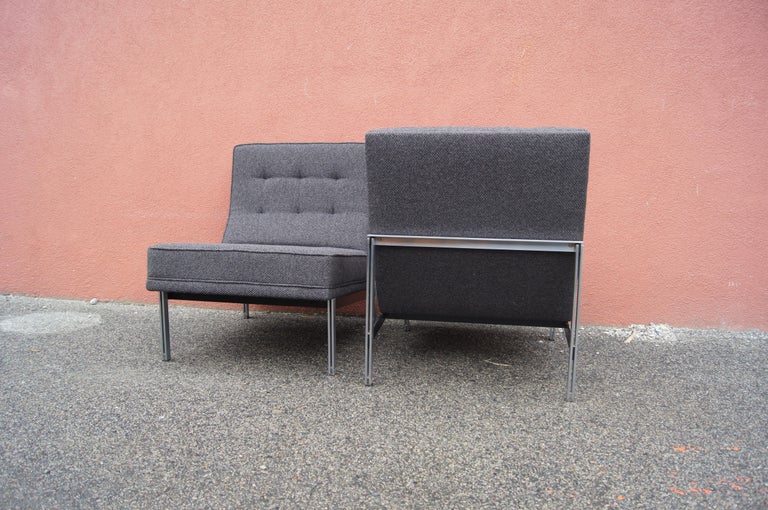 Pair of Parallel Bar Lounge Chairs, Model 51, by Florence Knoll at 1stDibs