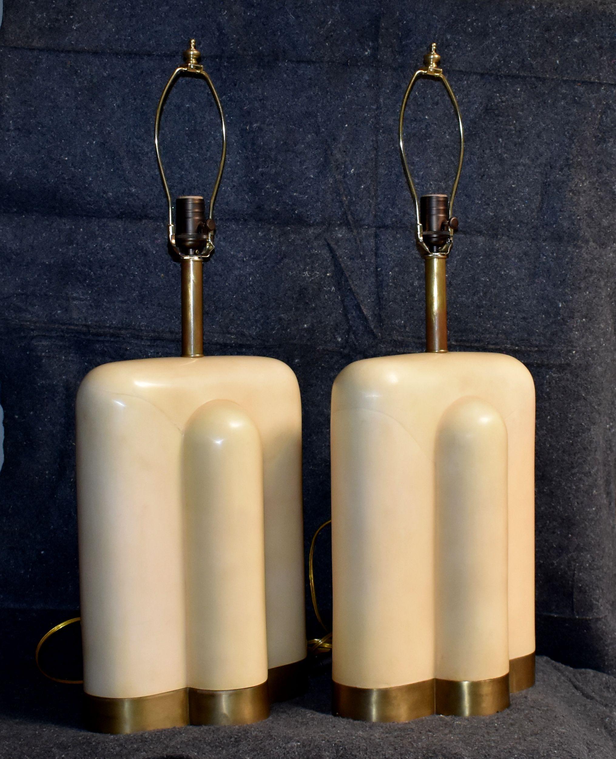 Pair of Parchment Table Lamps at 1stDibs