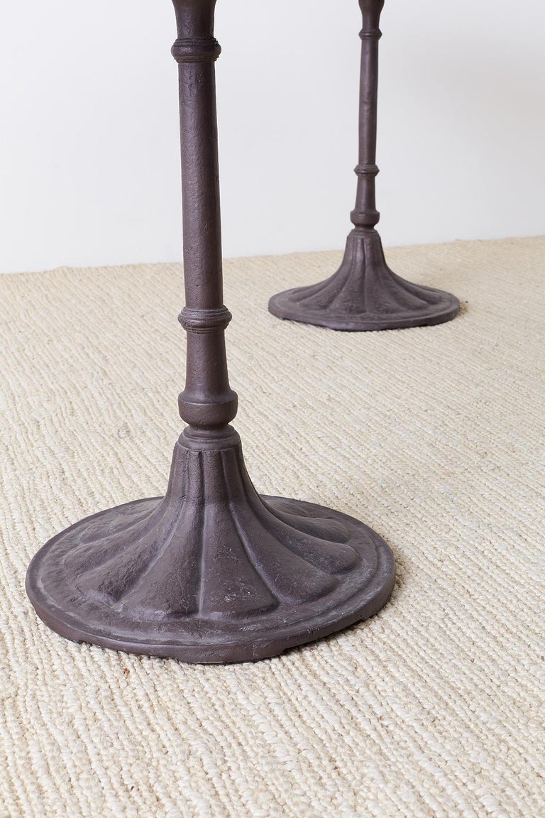 Pair of Parisian Style Iron Bistro Cafe Tables at 1stDibs