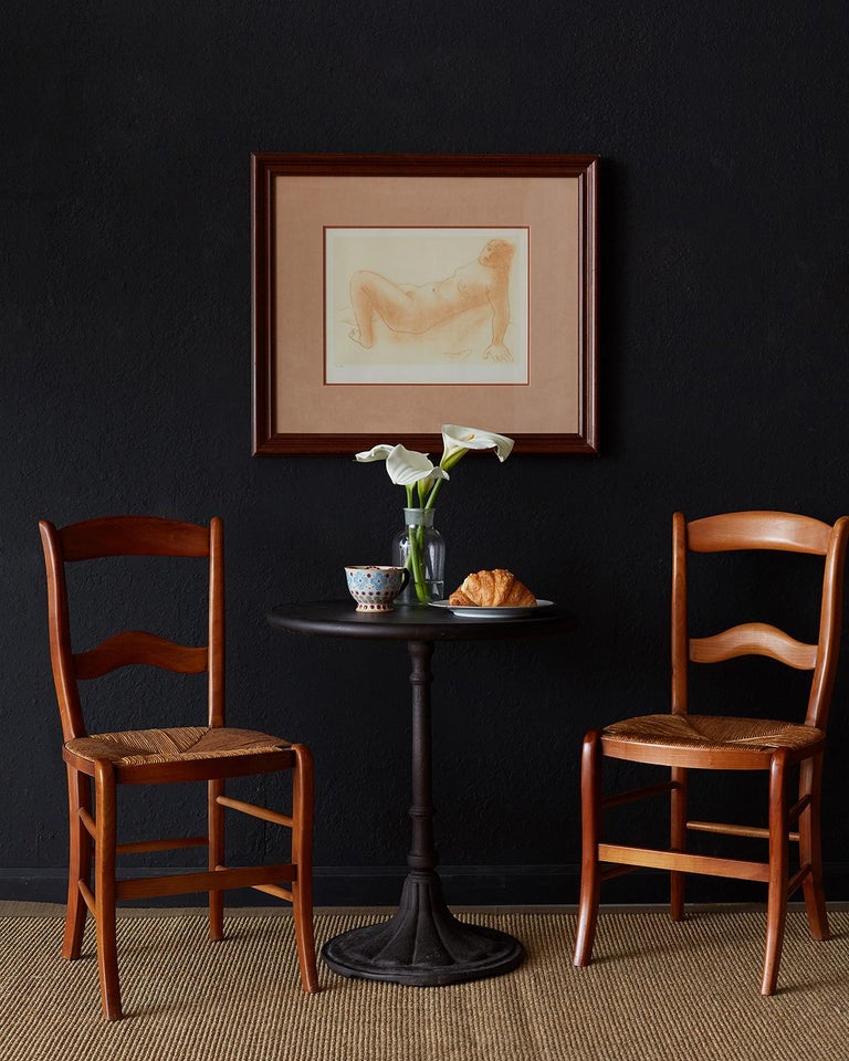 Pair of Parisian Style Iron Bistro Cafe Tables at 1stDibs