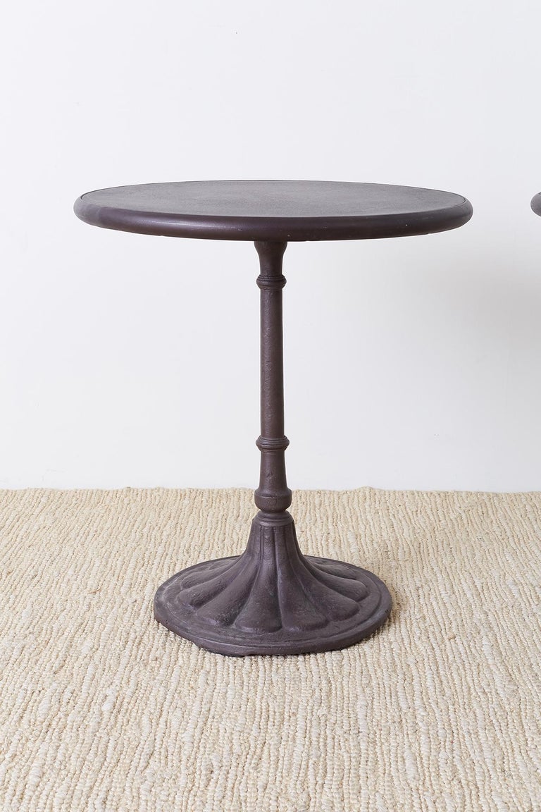 Pair of Parisian Style Iron Bistro Cafe Tables at 1stDibs