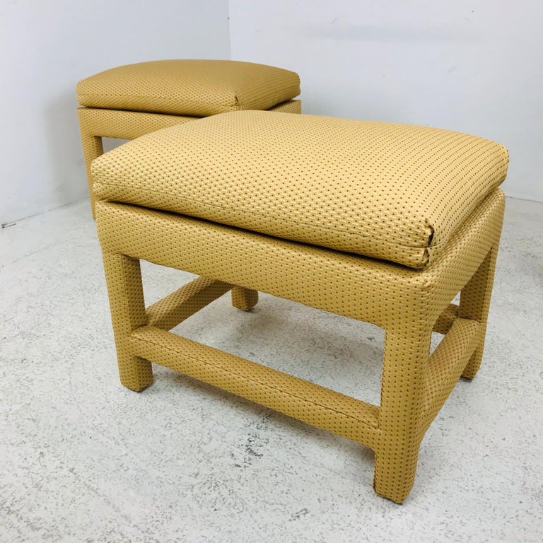 Pair of Parsons Style Stools at 1stDibs