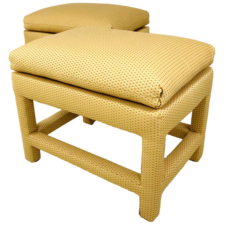 Pair of Parsons Style Stools at 1stDibs