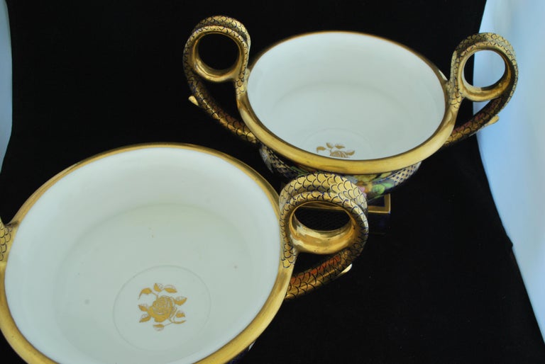 Pair of Pattern 1166 Vases, Spode, C1820 For Sale at 1stDibs