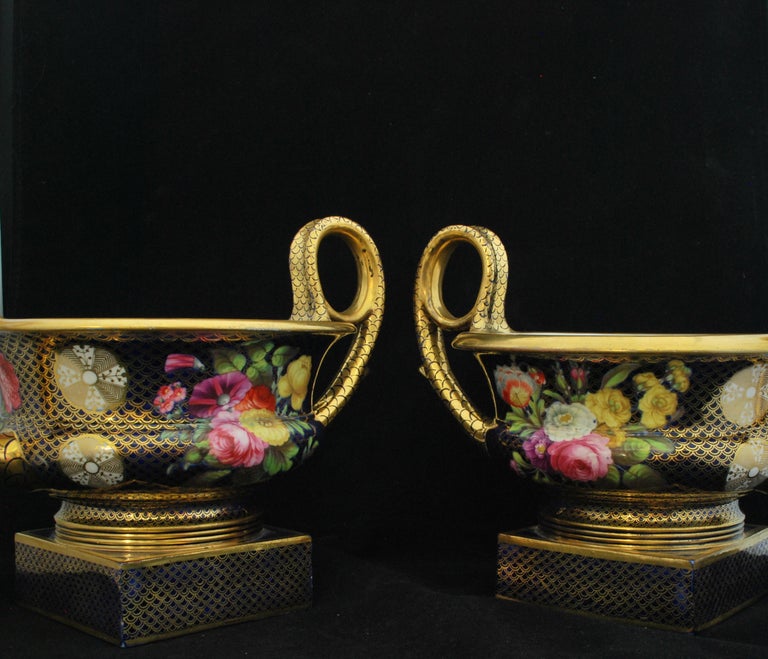 Pair of Pattern 1166 Vases, Spode, C1820 For Sale at 1stDibs
