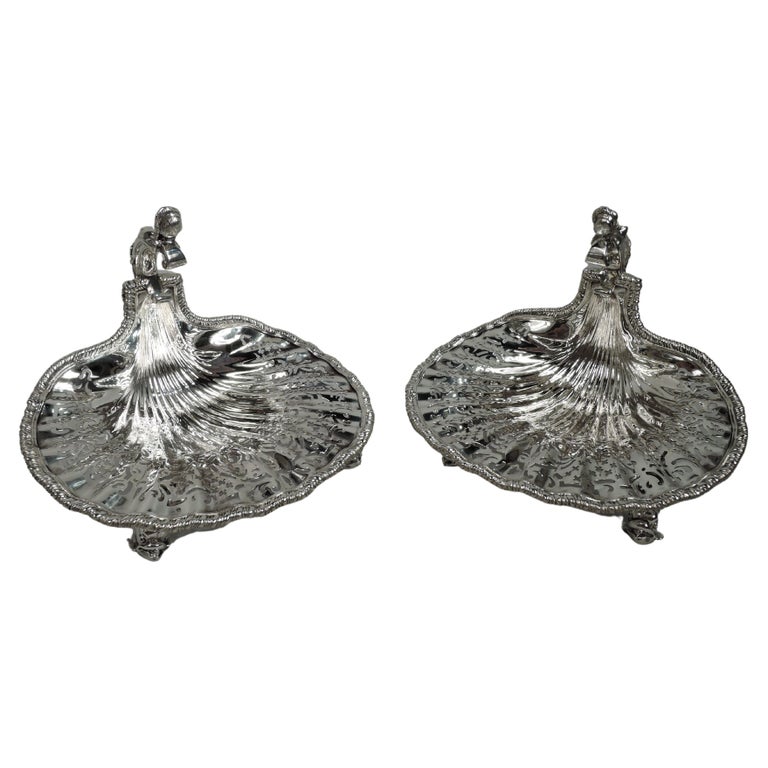 Pair of Paul de Lamerie-Style English Georgian Scallop Shells For Sale ...