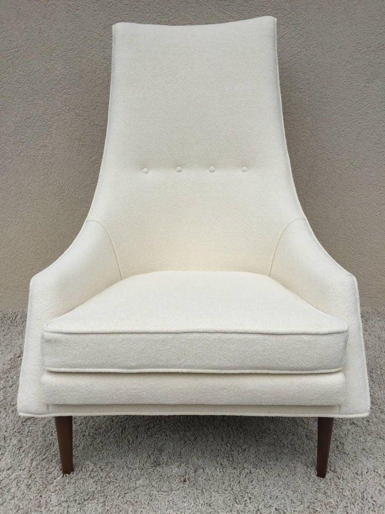 Pair of Paul McCobb High Back Club Chairs or Slipper Chairs For Sale at ...