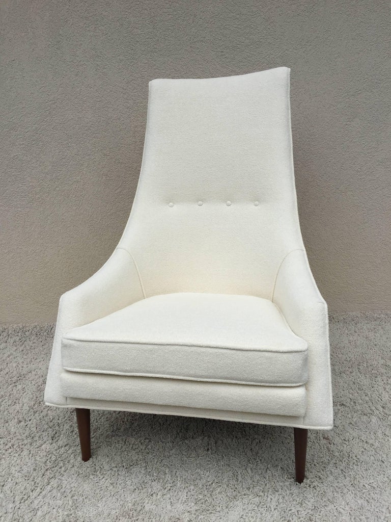 Pair of Paul McCobb High Back Club Chairs or Slipper Chairs For Sale at ...