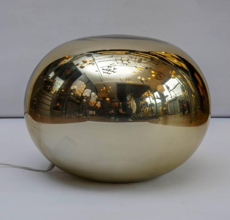 Pair of Pebble Shaped Golden Glass Lamps For Sale at 1stDibs | glass ...