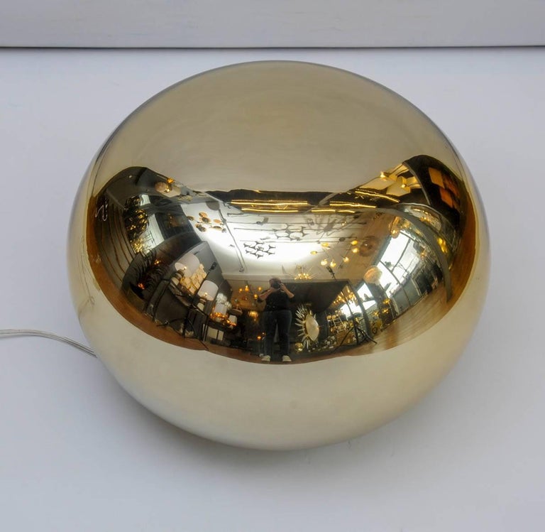 Pair of Pebble Shaped Golden Glass Lamps For Sale at 1stDibs | glass ...