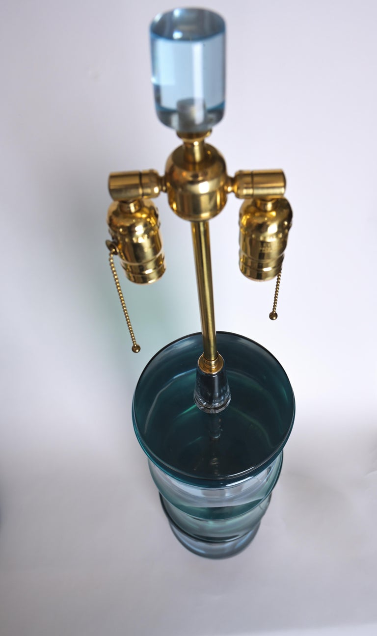 Pair of Peridot and Aquamarine Somerset Table Lamps by David Duncan ...