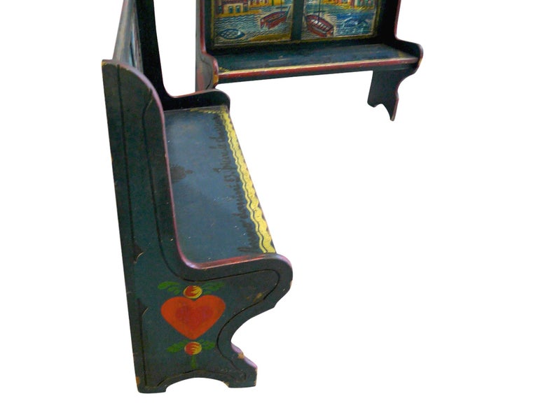 Pair of Peter Hunt Hand-Painted and Signed Benches at 1stDibs