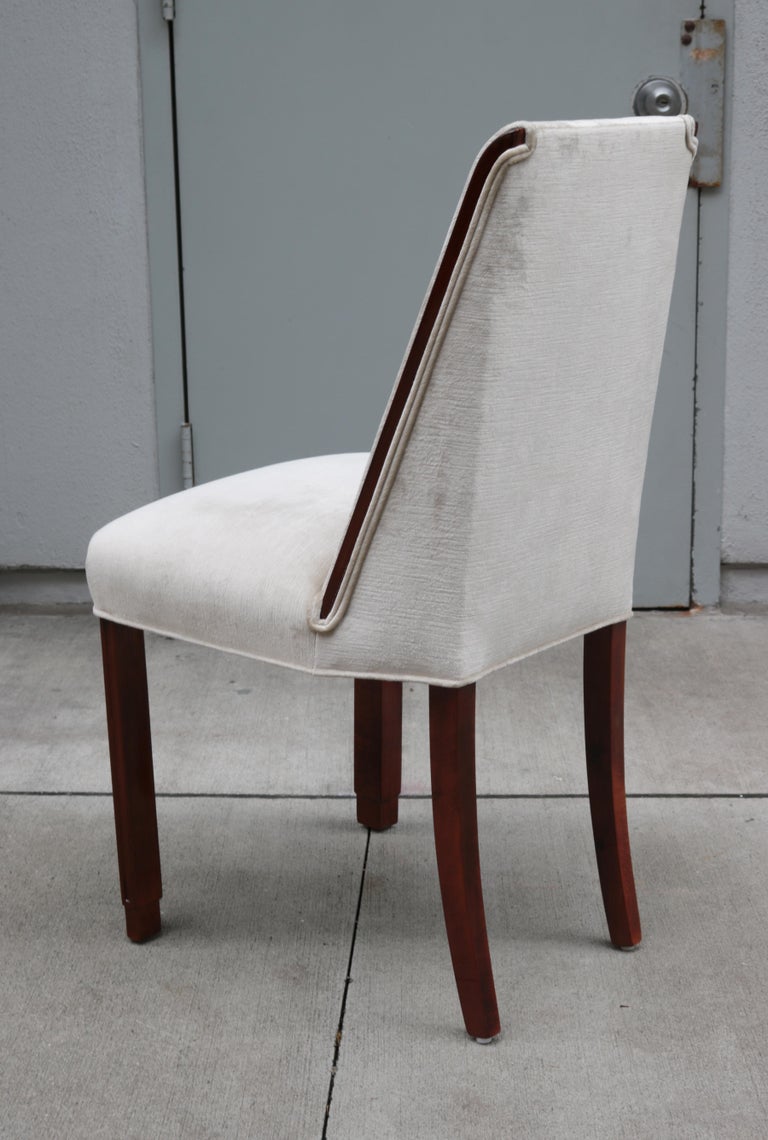 Pair of Petit Art Deco Side Chairs For Sale at 1stDibs