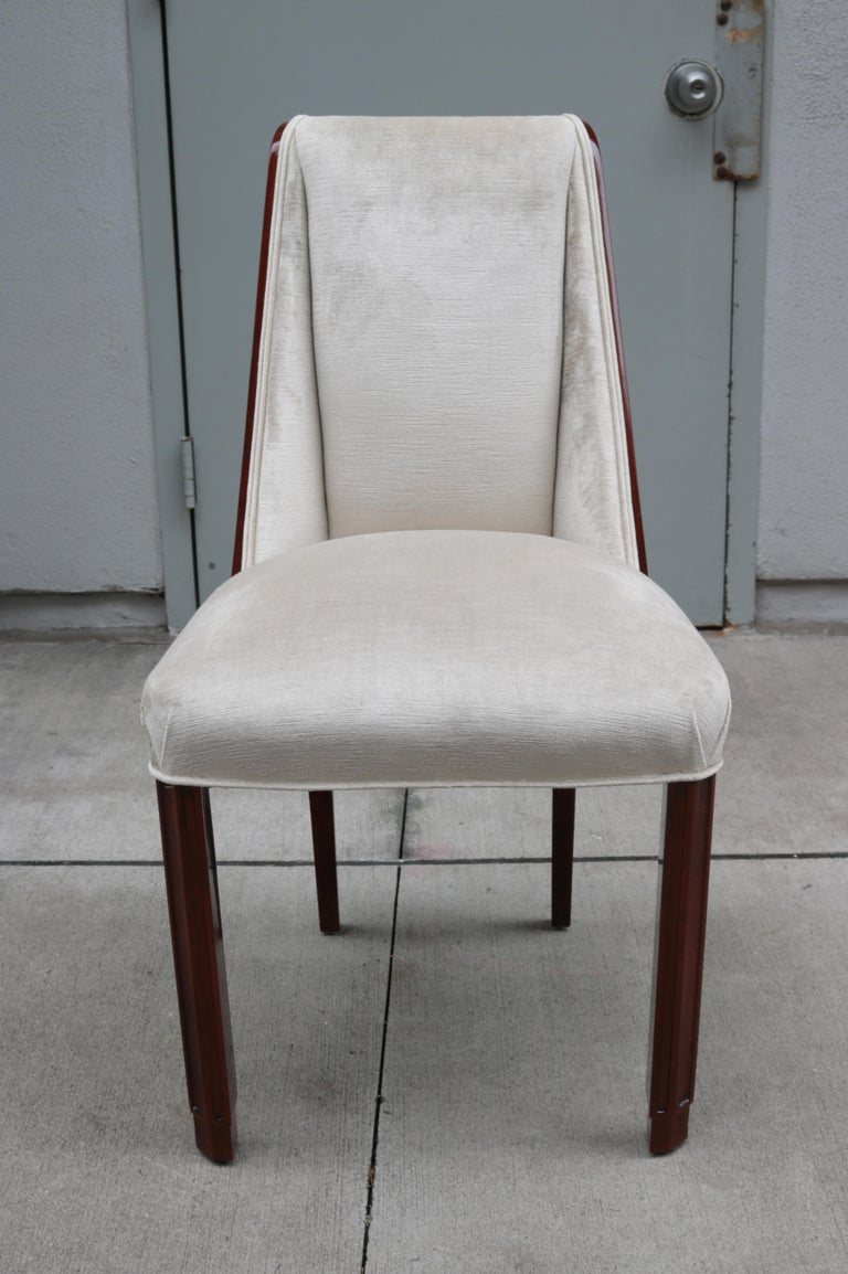 Pair of Petit Art Deco Side Chairs For Sale at 1stDibs
