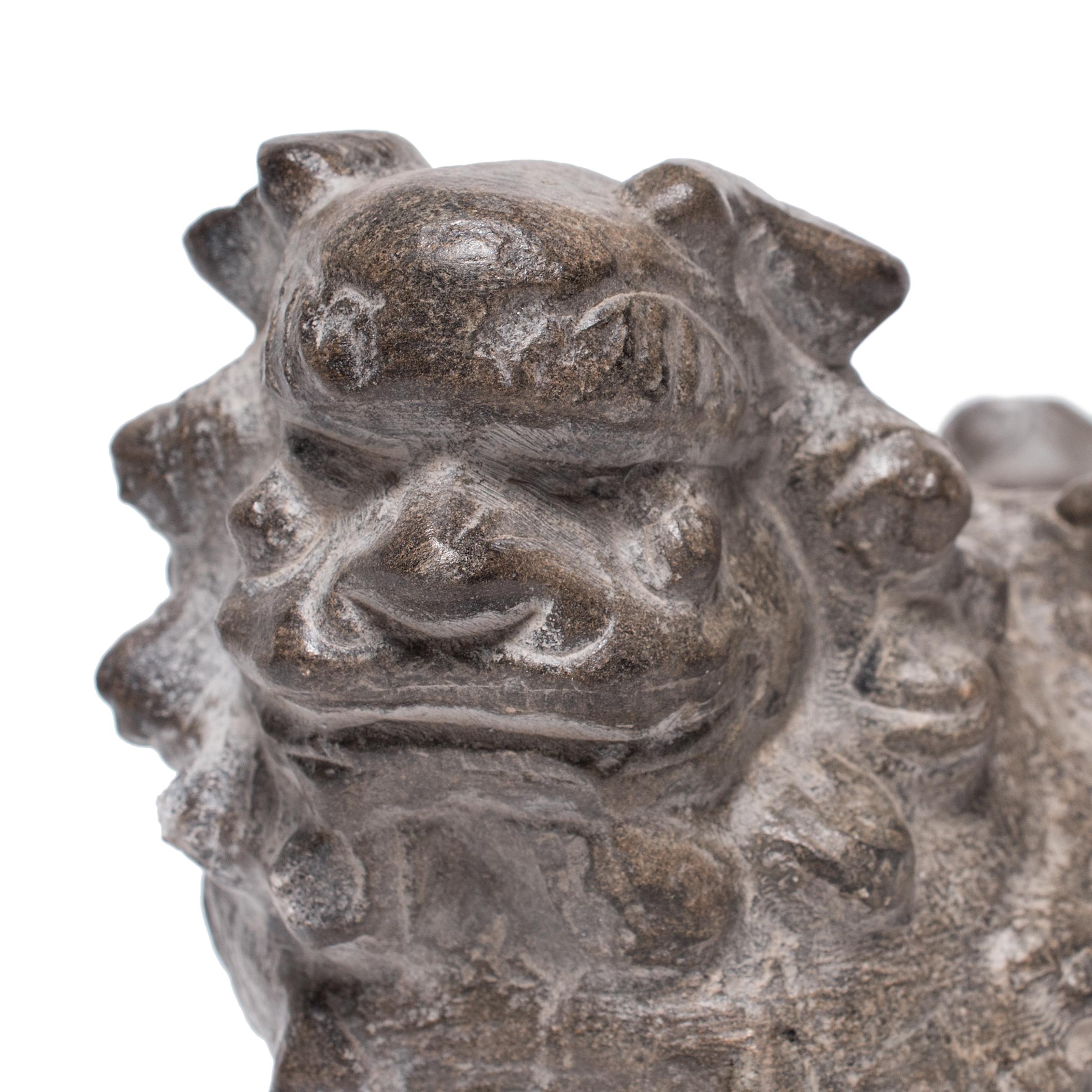 Pair of Petite Chinese Fu Dog Guardians For Sale at 1stDibs