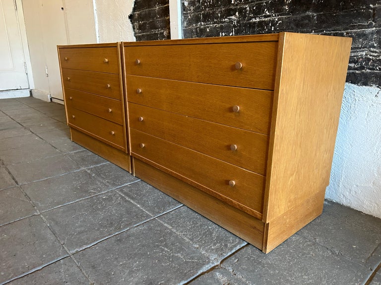 Pair of Petite Midcentury Danish Modern Dressers in Light Teak For Sale ...