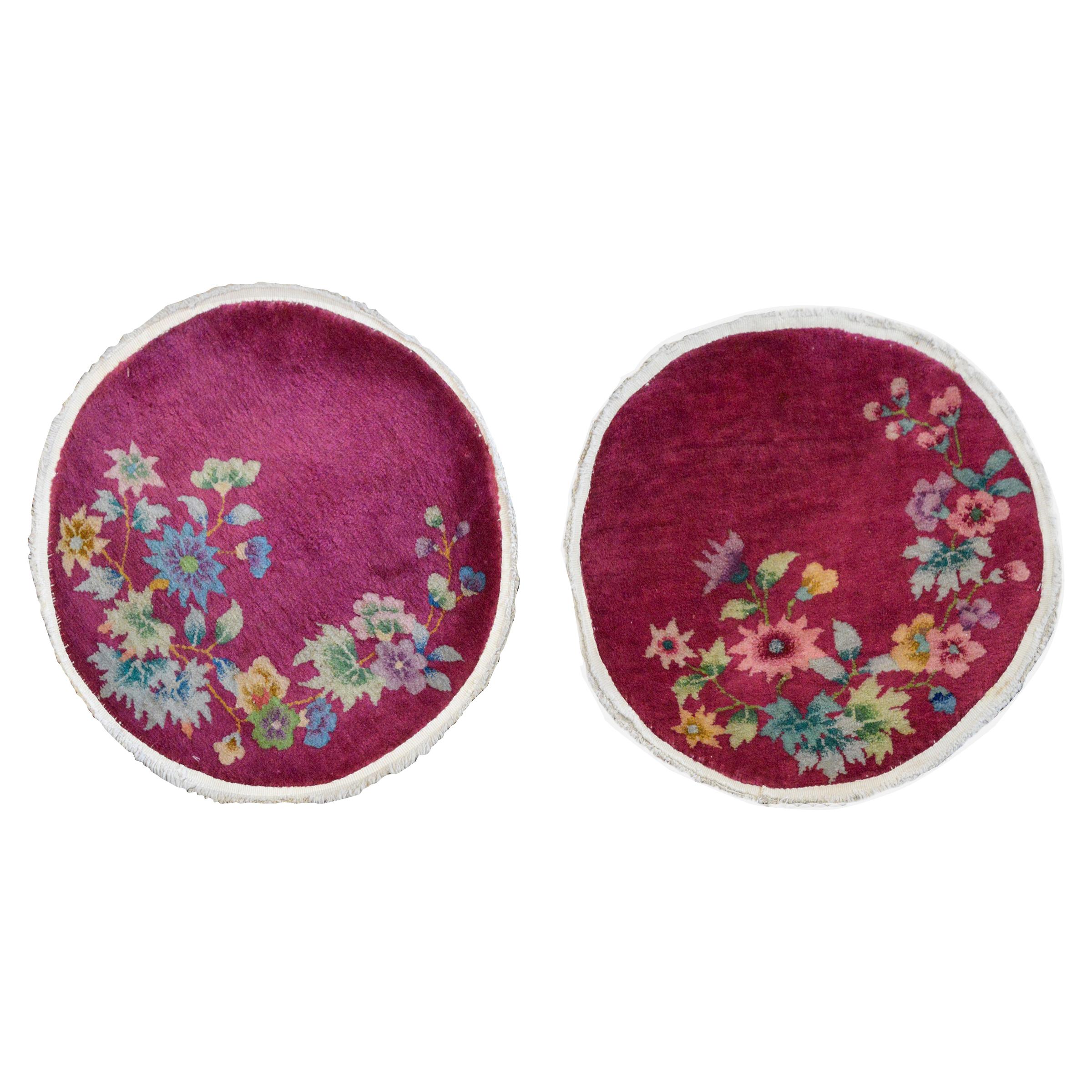 Round Chinese Art Deco Rug For Sale at 1stDibs