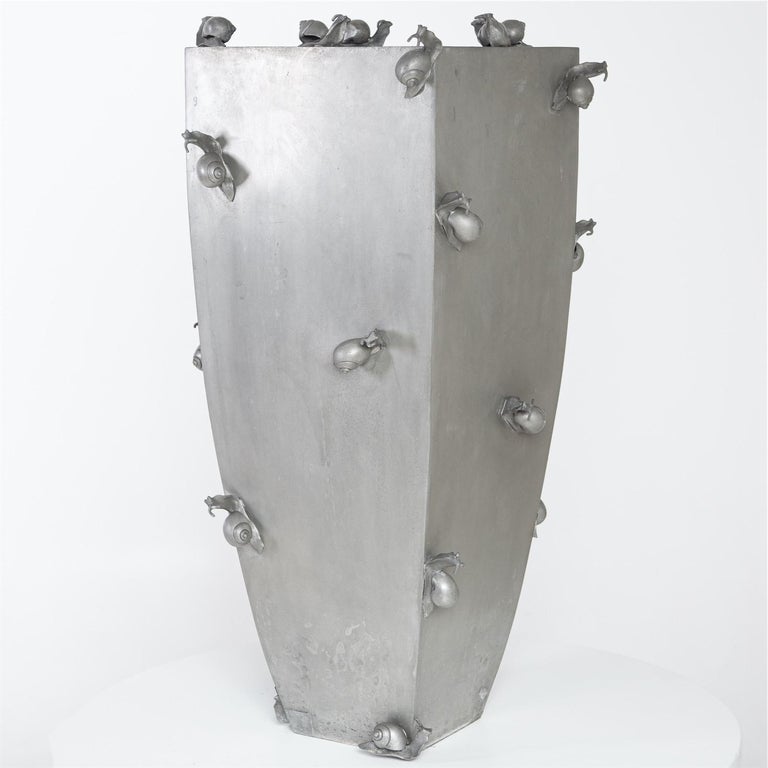 Pair of Pewter Planters, Piero Figura for Atena, Italy 20th Century For ...