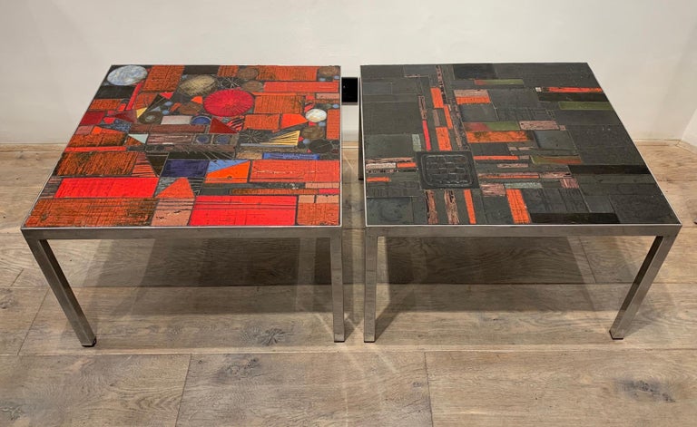 Early Pair of Pia Manu Side Tables, 1960s at 1stDibs