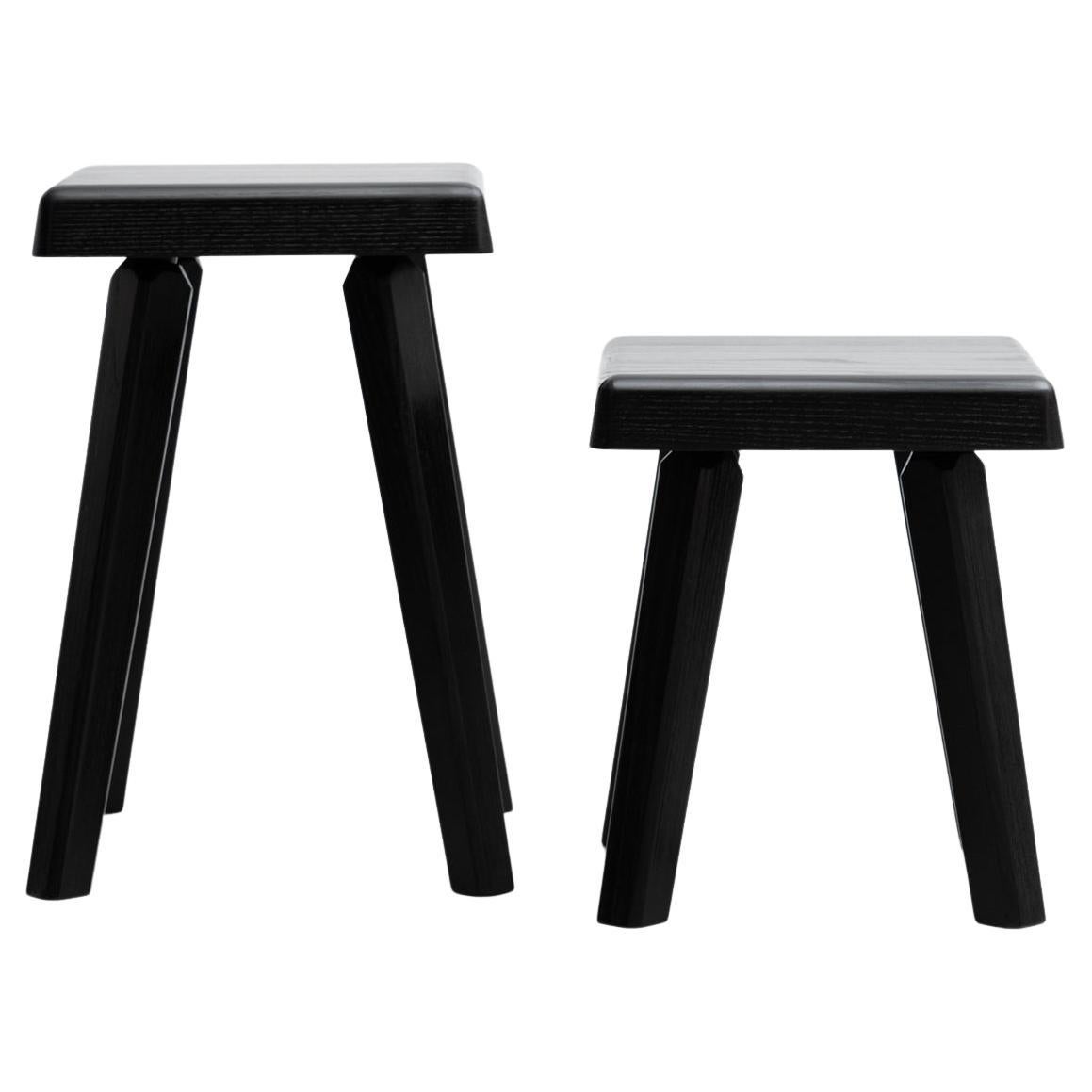 Pierre Chapo S31 Pair of Stools, circa 1950 at 1stDibs