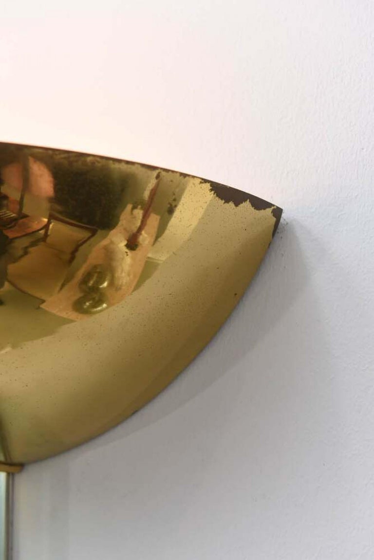 Pair of Pietro Chiesa Fontana Arte Italian Modern Brass and Glass Wall ...