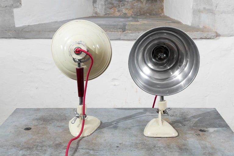 Pair of Pifco Heat Lamps with Cast Iron Base, 1950's For Sale at 1stDibs