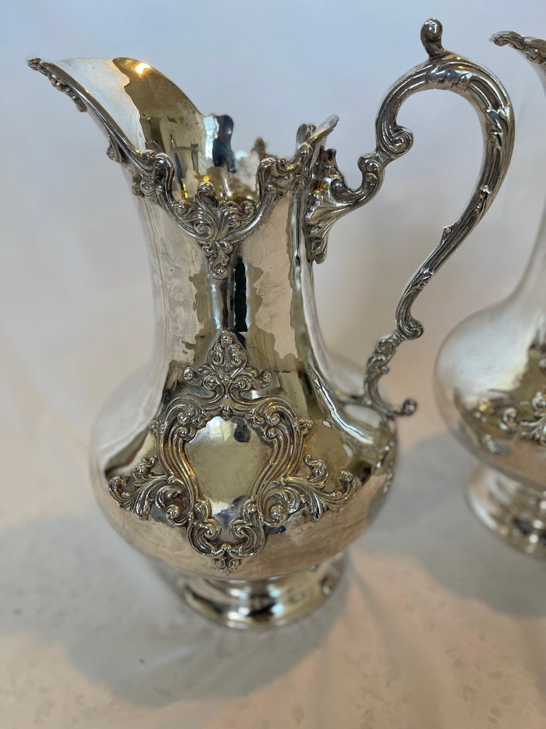 Pair of Pitchers Royal Castle Sheffield EP For Sale at 1stDibs