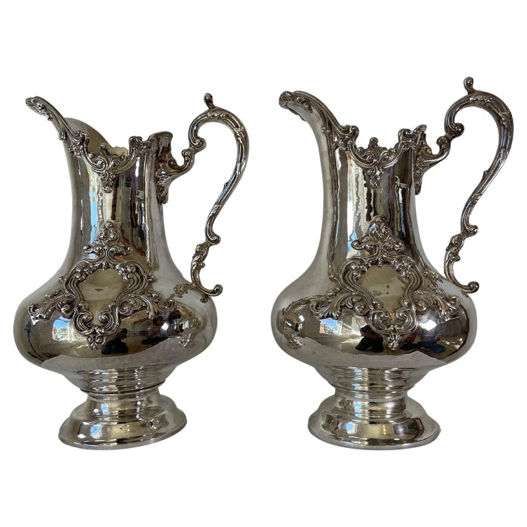 Pair of Pitchers Royal Castle Sheffield EP For Sale at 1stDibs