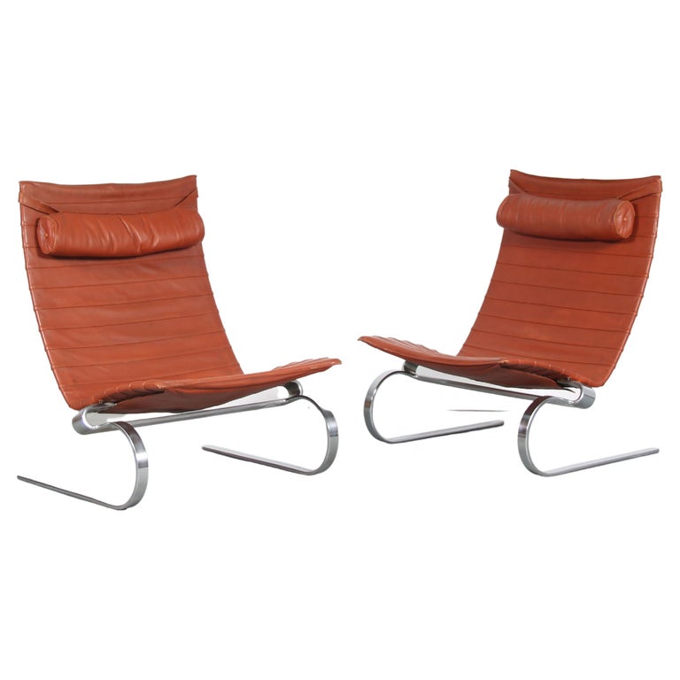 Pair of PK20 Chairs by Poul Kjaerholm for E. Kold Christensen, Denmark, 1960 For Sale at 1stDibs
