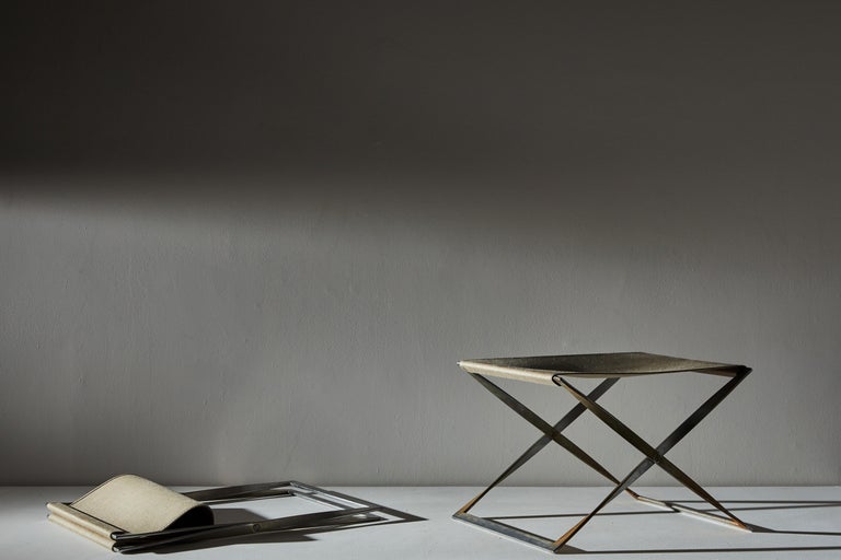 Pair of PK91 Folding Stools by Poul Kjærholm for E. Kold Christensen at ...