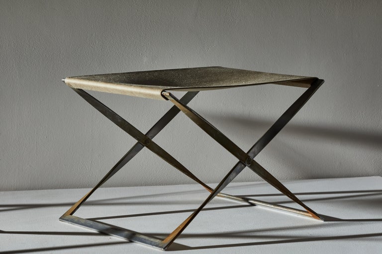 Pair of PK91 Folding Stools by Poul Kjærholm for E. Kold Christensen at ...