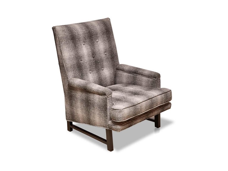Pair of Plaid Lounge Chairs by Edward Wormley for Dunbar at 1stDibs