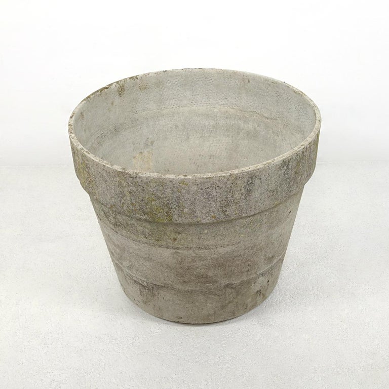 Pair of Planters in Flower Pot Shape with Ribbed Rims by Willy Guhl for ...