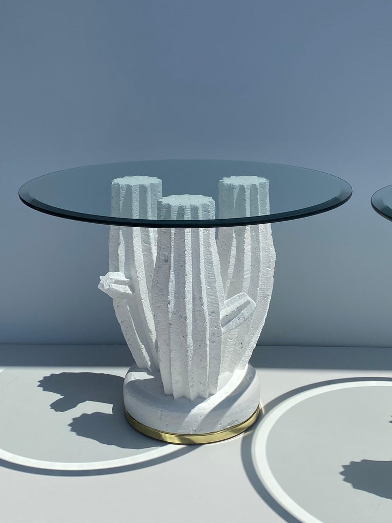 Pair of Plaster Cactus Side / End Tables For Sale at 1stDibs