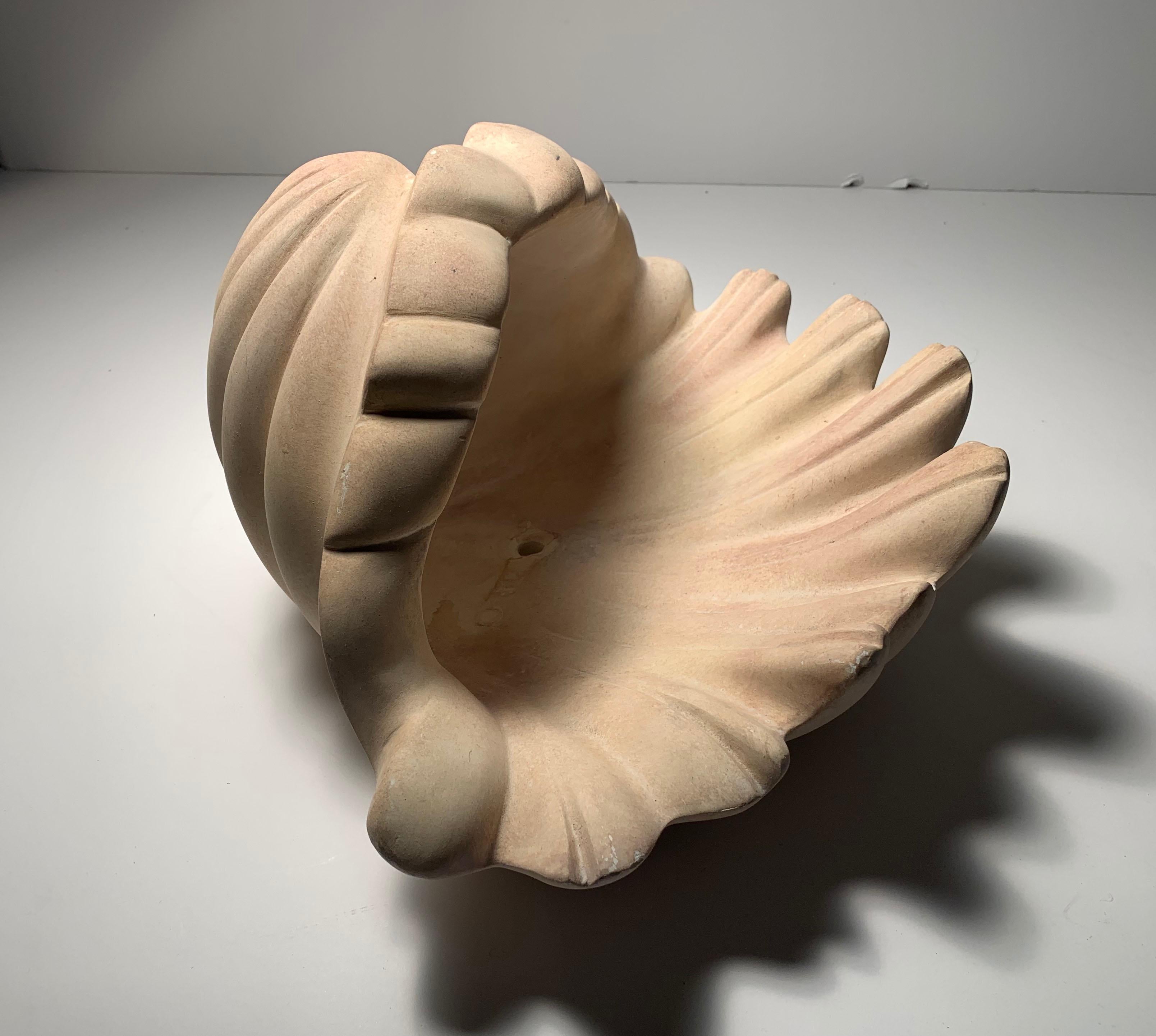 Pair of Plaster Shell Sconces at 1stDibs