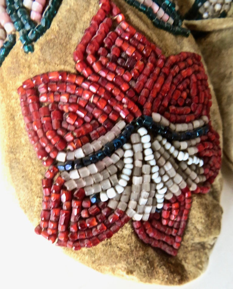 Pair of Plateau Beaded Child's High Top Moccasins, circa 1890 For Sale ...