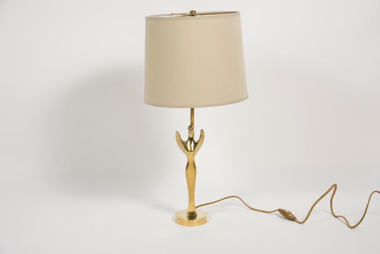 Pair of Polished Bronze "Engel" Table Lamps by Riccardo Scarpa For Sale ...