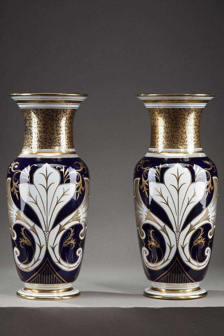 Pair of Porcelain Vases from Bayeux For Sale at 1stDibs