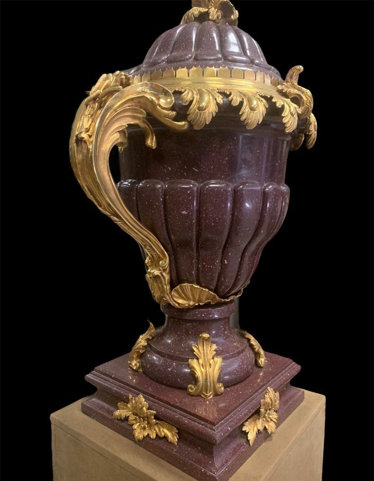 Pair of Porphyry Vases For Sale at 1stDibs