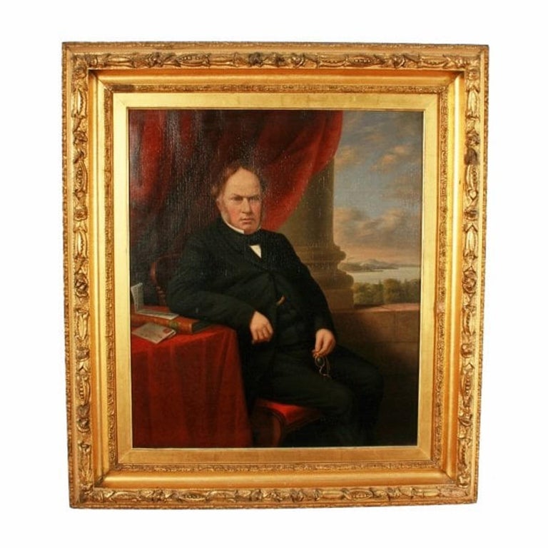 Pair of Portraits, Mr Andrew Currie and Wife Mrs Elizabeth Currie, 19th ...