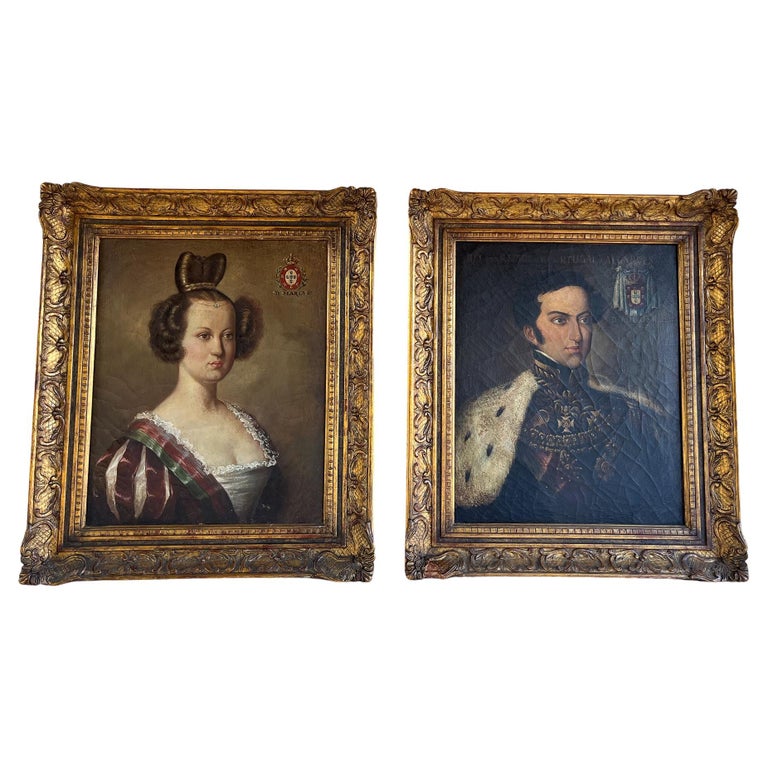 Pair of Portraits of Dom Miguel and Dona Maria ii, 19th Century ...