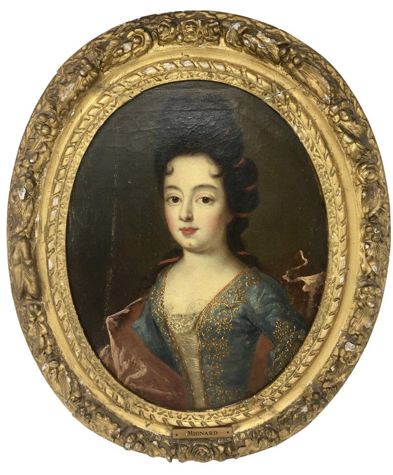 Pair of Portraits, Circle of Pierre Mignard the De Bourbon Sisters ...