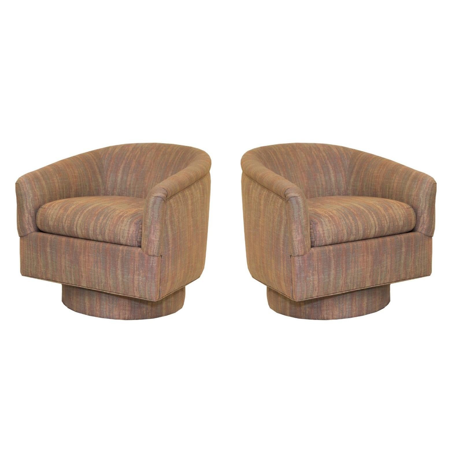 Mid-Century Swivel Tub Chair Pair at 1stDibs