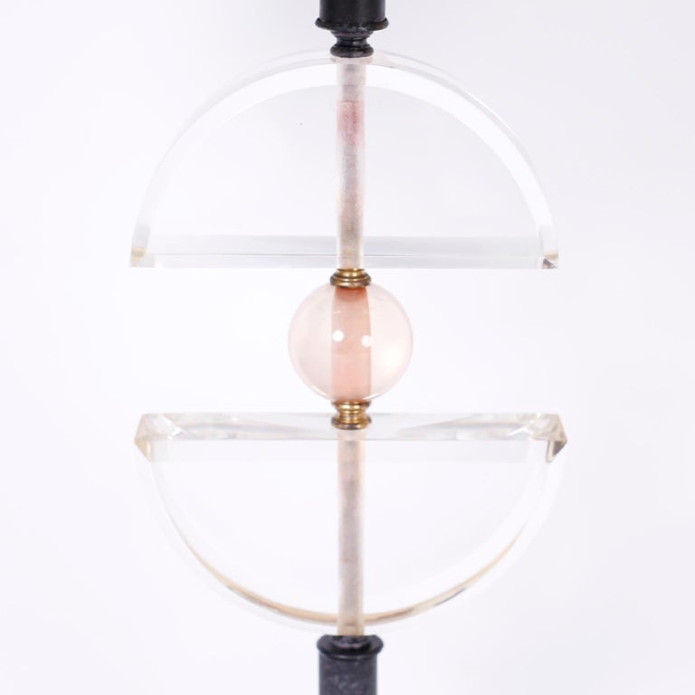 Pair of Postmodern Lucite Table Lamps For Sale at 1stDibs
