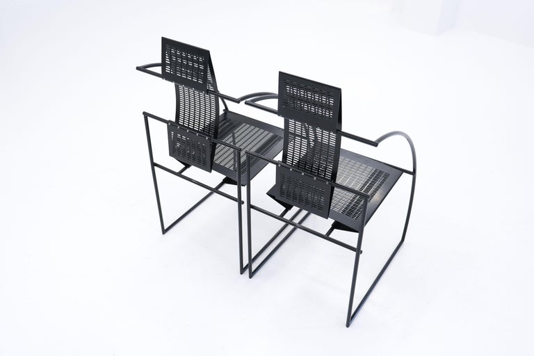 Pair of postmodern Quinta Chairs by Mario Botta for Alias Design, 1984 ...