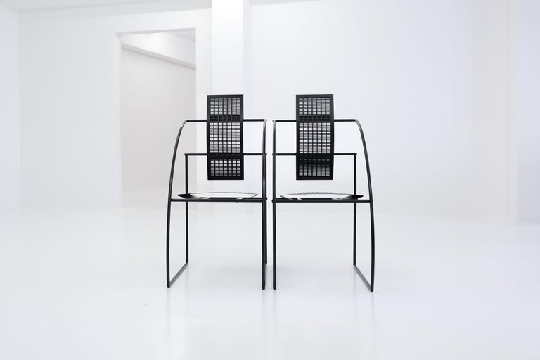 Pair of postmodern Quinta Chairs by Mario Botta for Alias Design, 1984 For Sale at 1stDibs