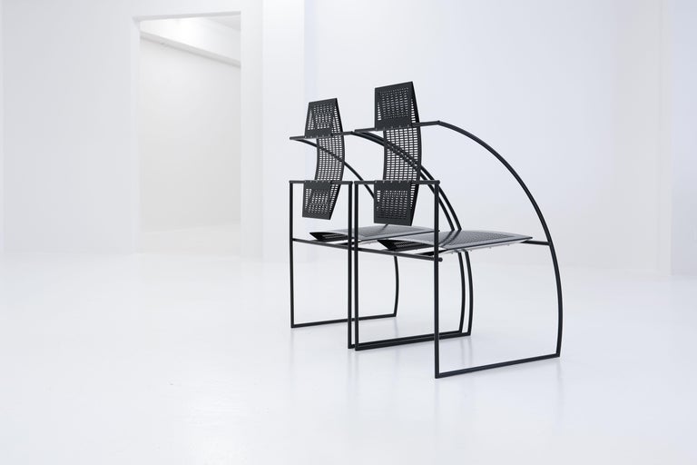 Pair of postmodern Quinta Chairs by Mario Botta for Alias Design, 1984 For Sale at 1stDibs