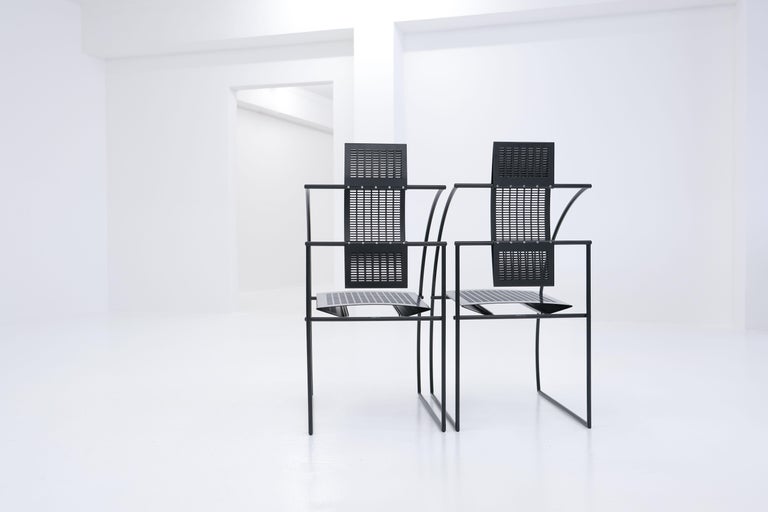Pair of postmodern Quinta Chairs by Mario Botta for Alias Design, 1984 For Sale at 1stDibs